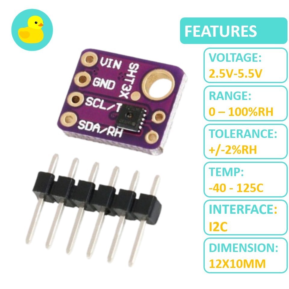 GY-SHT31-D Temperature & Humidity Sensor Module | Shopee Malaysia