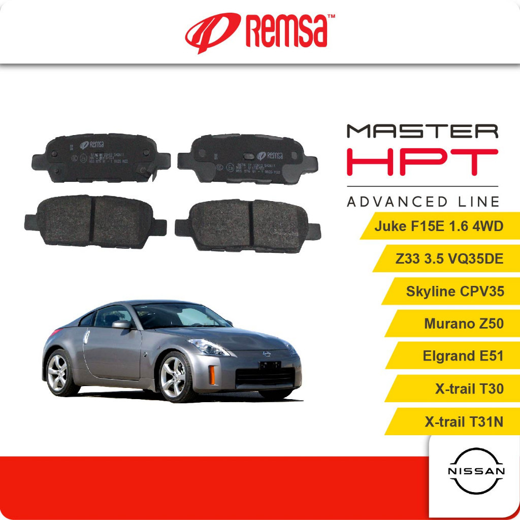 REMSA Rear Brake Pads (1 set) For Nissan Z33 3.5 VQ35DE, Skyline CPV35 ...