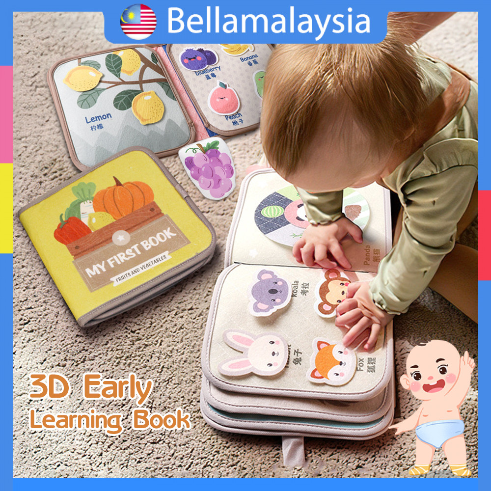 Bella Baby Learning Book Cloth Book Toy Sensory Book for Baby Busy Book ...
