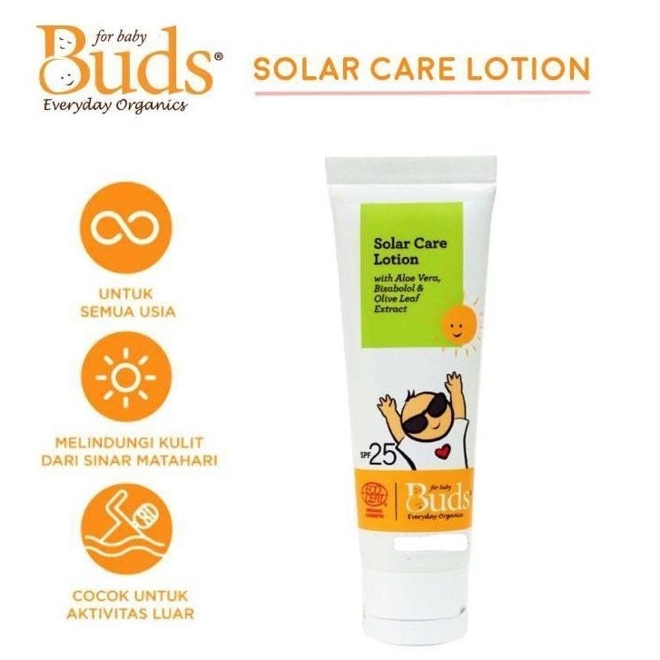 Buds Everyday Organics Solar Care Lotion SPF25 (10ml / 75ml) | Shopee ...