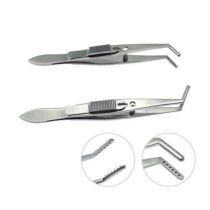 Ophthalmic Strabismus Forceps Tweezers Reusable Right Left 100mm ...