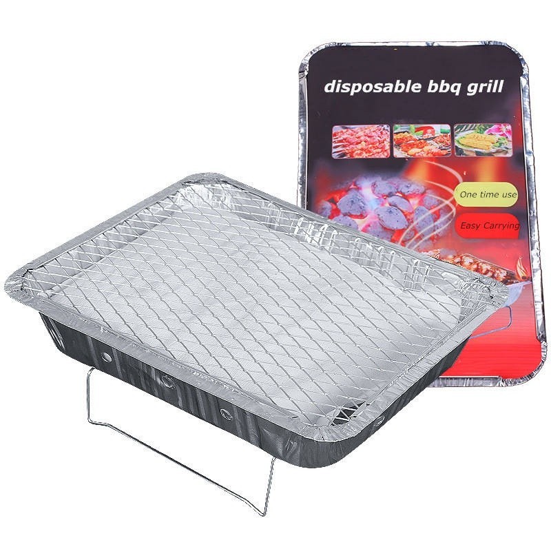 Disposable BBQ Grill Set Instant Barbecue Set BBQ Grilling Pit Indoor ...