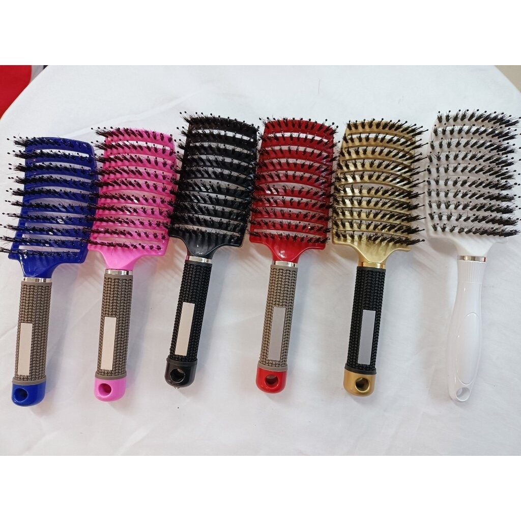 (Sent From Thailand) Wet Comb/Driver With Bristles For Barber Shops And ...
