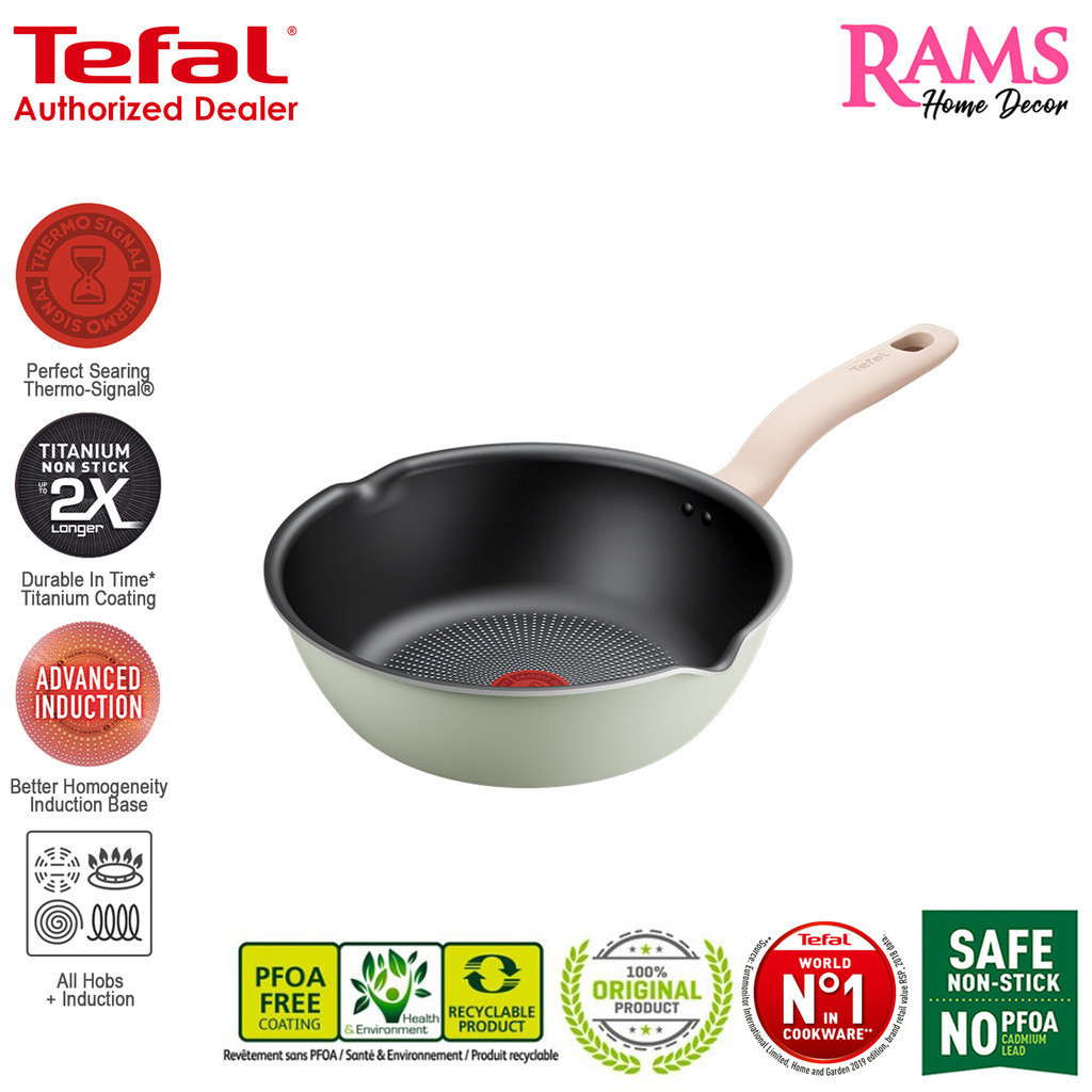 Tefal Induction So Matcha Deep Frying Pan / Wokpan / Kuali Nonstick / Kuali Tak Melekat / Kuali ...