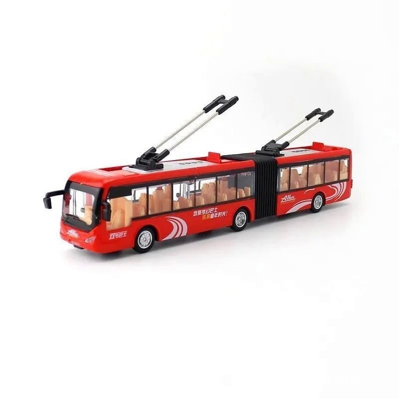 1:48 Scale Articulated Bus Sightseeing Toy Car Diecast Model Pull Back ...