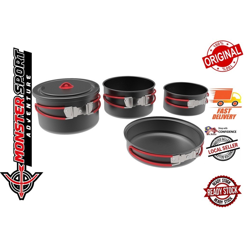 ORIGINAL Coghlan's Hard Anodized Family Cook Set CGN1824 Camping ...