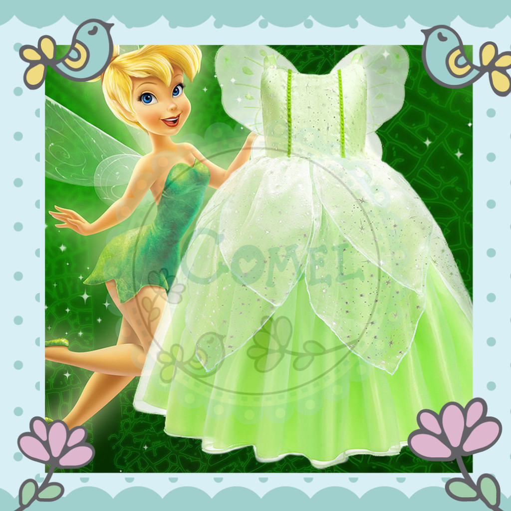 Comel Kids Girls Tinkerbell Fairytale Princess Tiana Tinker Fairy ...