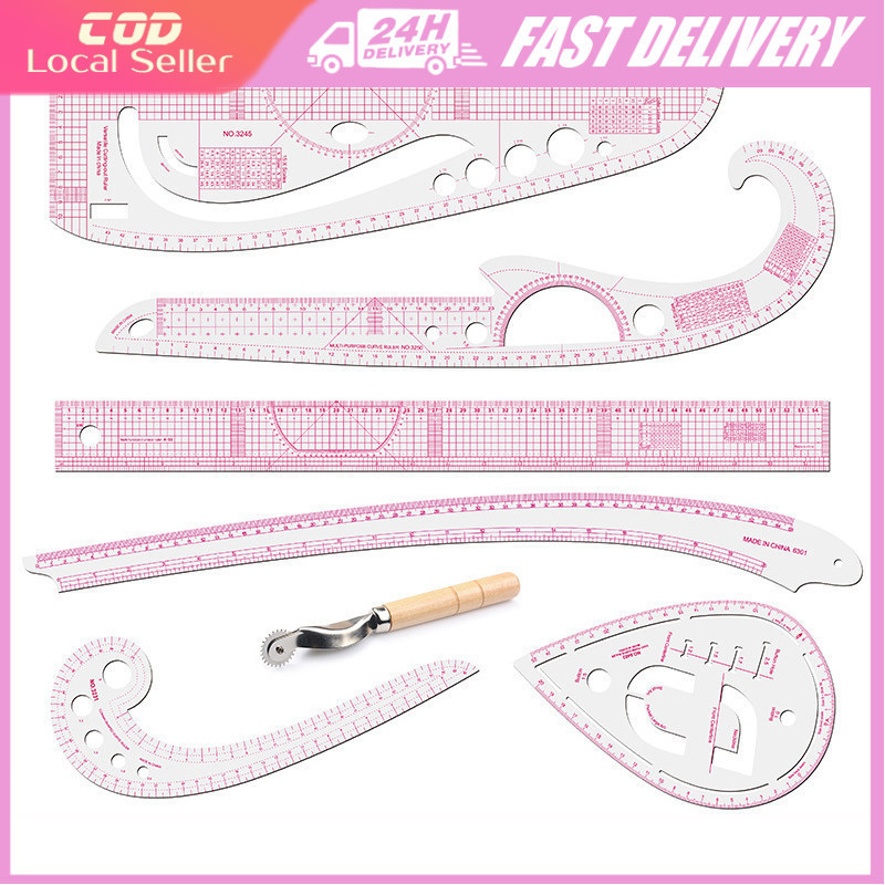 7Pcs Sewing Curve Ruler Drawing template ruler Drawing template ruler ...