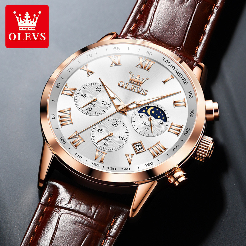 Olevs Watch 5529 (100% Genuine+Free Original Box) Quartz Waterproof ...