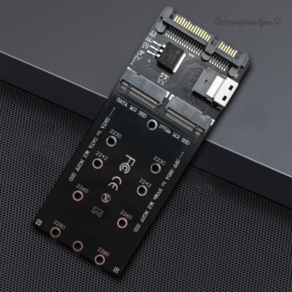 M.2 To SATA Adapter SFF-8654 To M2 NVME SSD Converter 2 in 1 Combo ...