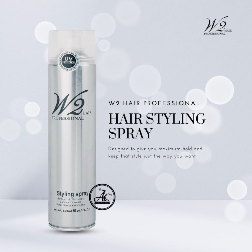 W2 Professional Hair Styling Spray 600ml 专业美发造型定型喷雾 Strong Hold Hair ...