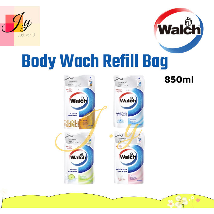 (LIVE & OFFER) Walch Anti-Bacterial Body Wash Refill (850ml) Classic ...