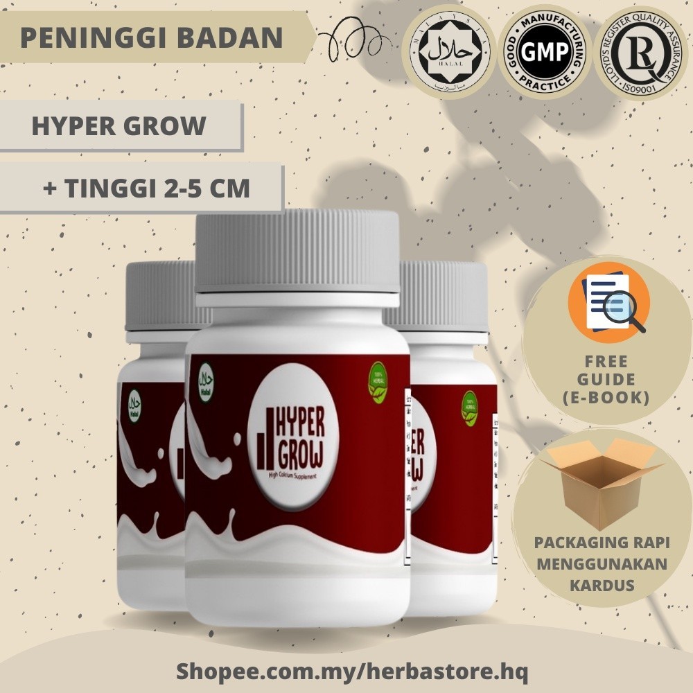 HYPER GROW UP PENINGGI BADAN ORIGINAL supplement ubat tambah tinggi ...