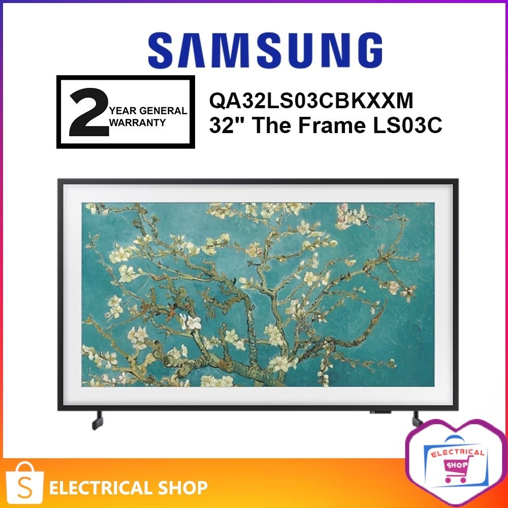 Samsung TV QLED Frame LS Series Television Black (32”) QA32LS03CBKXXM ...