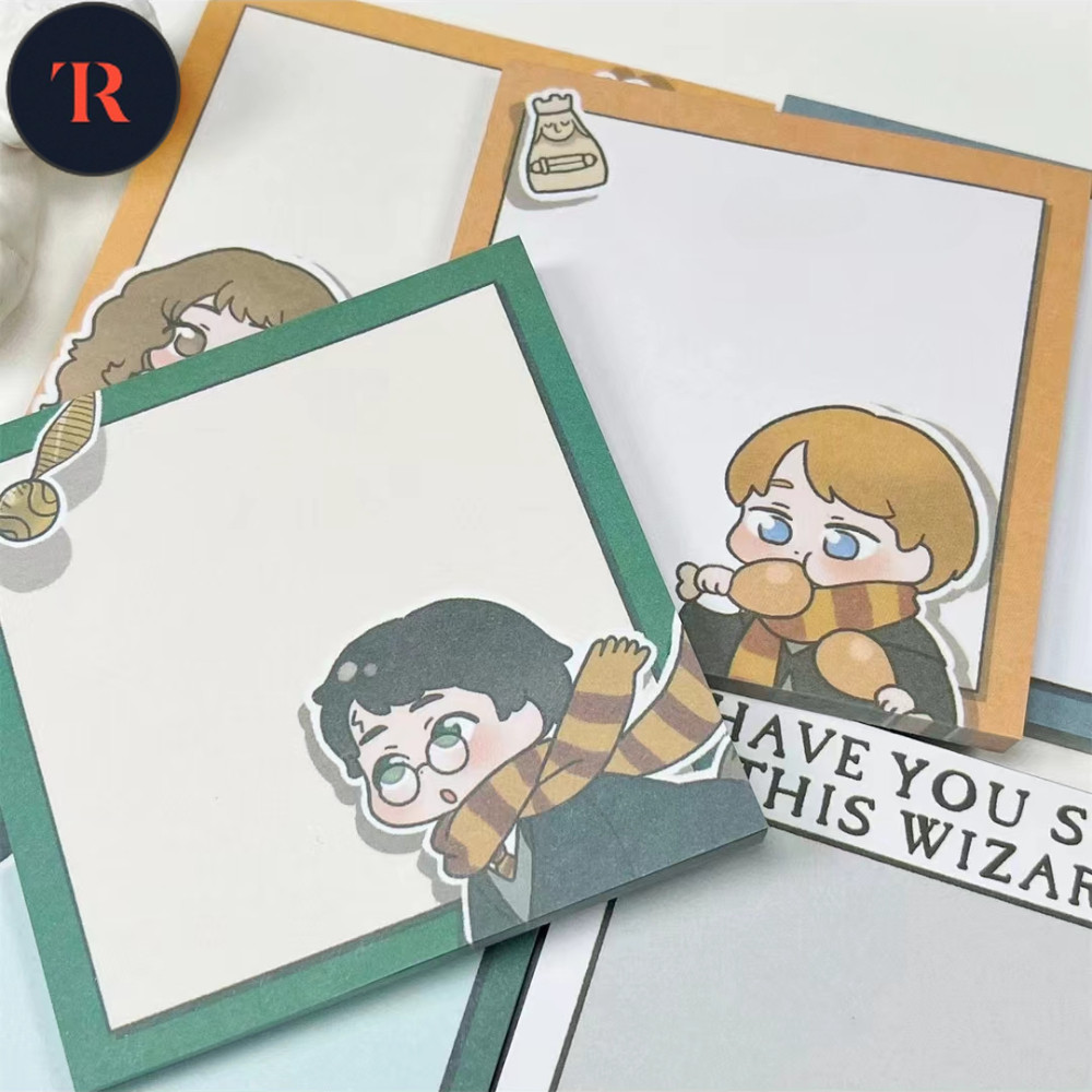 TR 50 Sheets Student 3D Cartoon Sticky Notes Self-adhesive Notepad ...