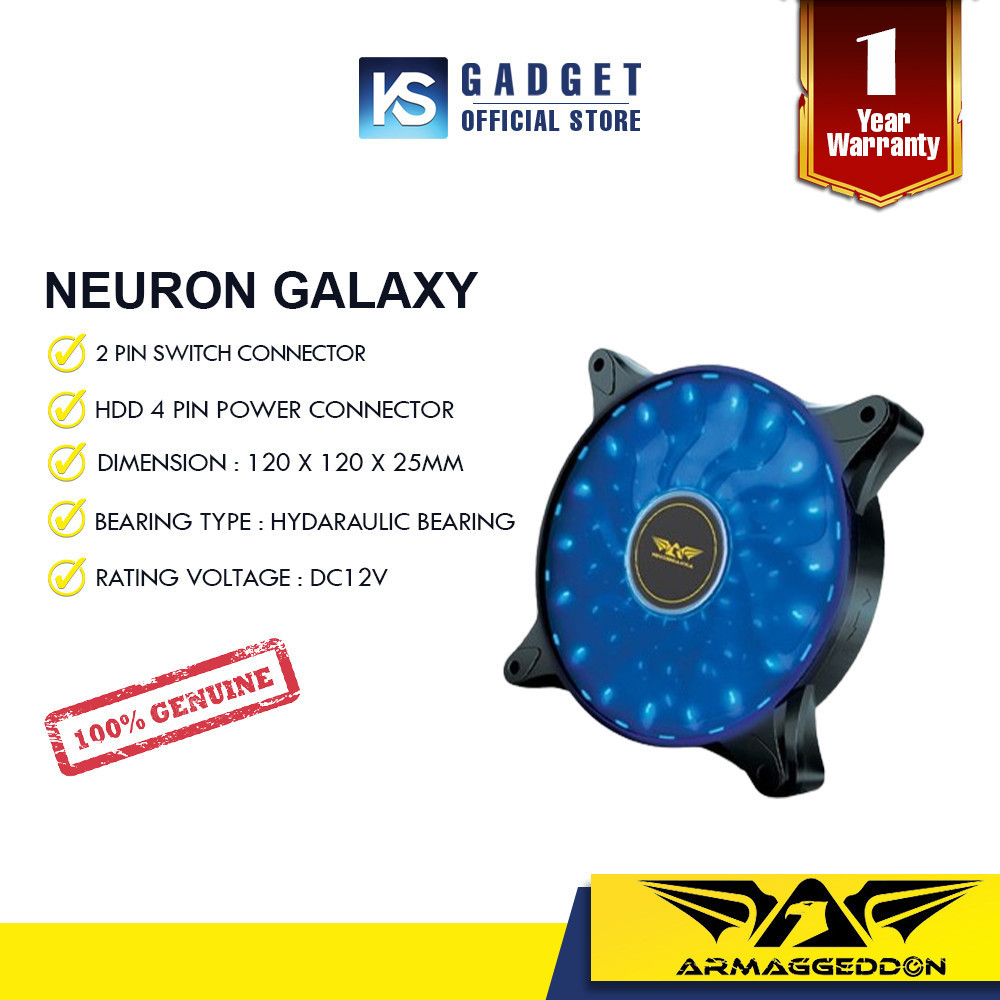 Armaggeddon Neuron Galaxy LED PC Cooling Fan - Special Galaxy Effect ...