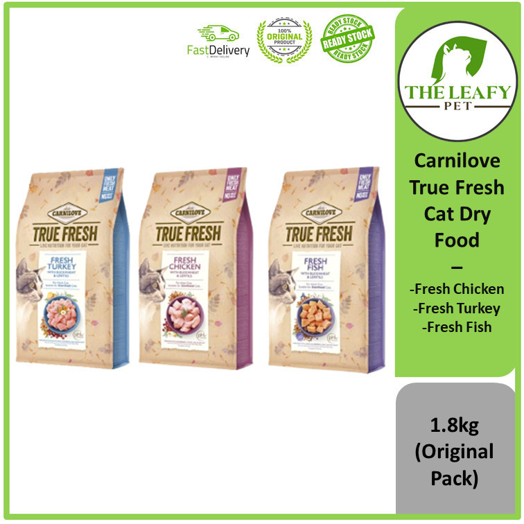 Carnilove True Fresh Cat Dry Food Chicken / Turkey / Fish - 1.8kg ...