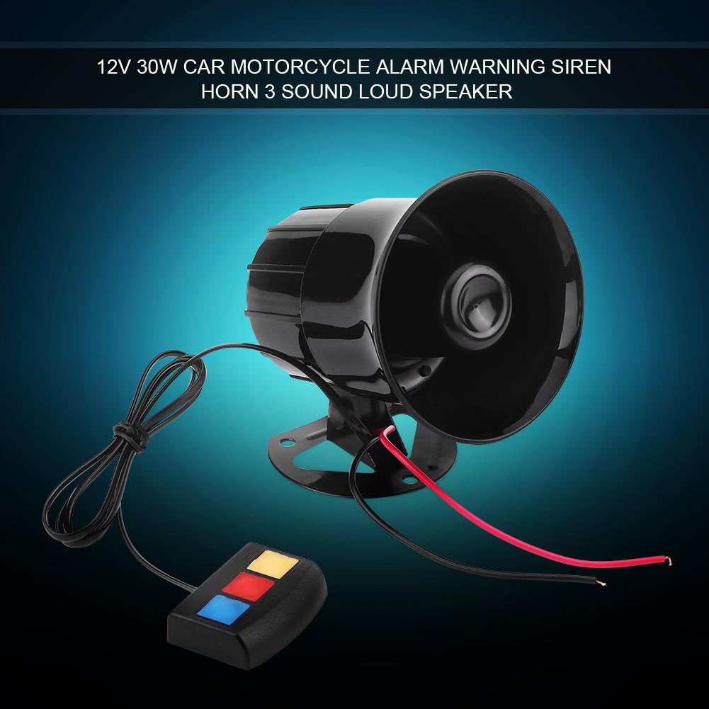 Cooltools Motorcycle Horn 12V 30W Car Alarm Warning Siren 3 Sound Loud Speaker | Shopee Malaysia