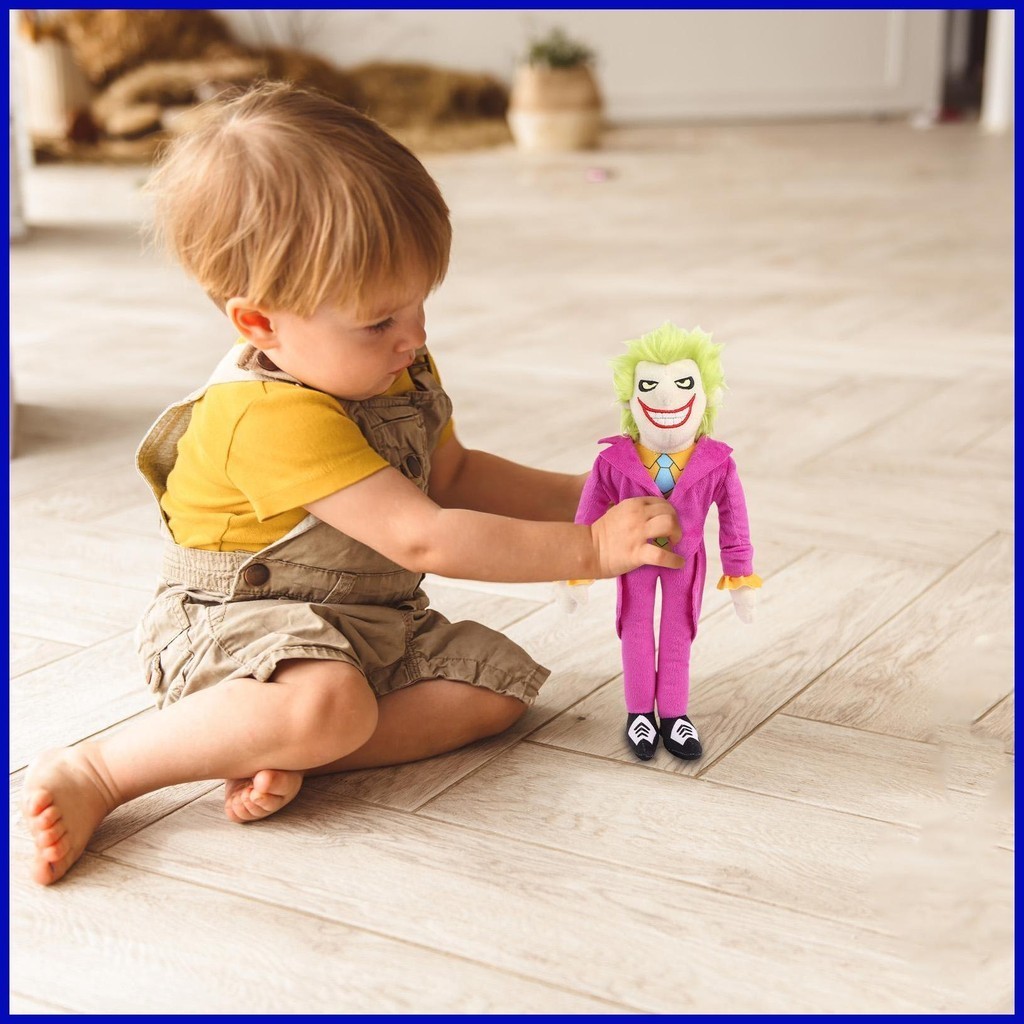 Plush Joker Toy Cartoon Clown Doll Soft Cartoon Stuffed Plushie Game ...