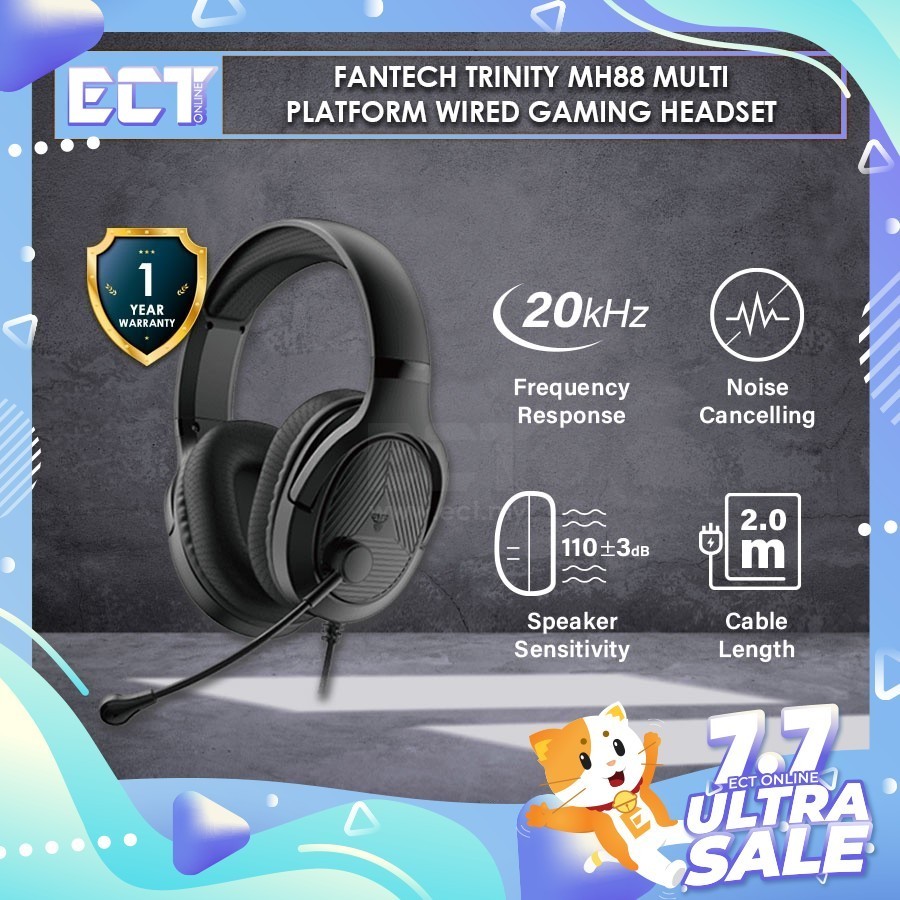 Fantech Trinity MH88 Multi Platform Wired Gaming Headset - ( Black ...