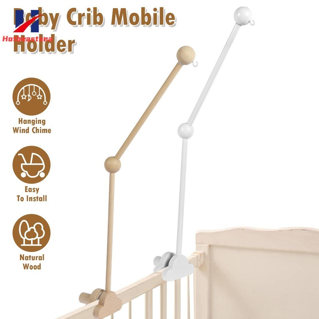 27inch Baby Crib Mobile Arm Wooden Crib Mobile Holder Adjustable Angle ...