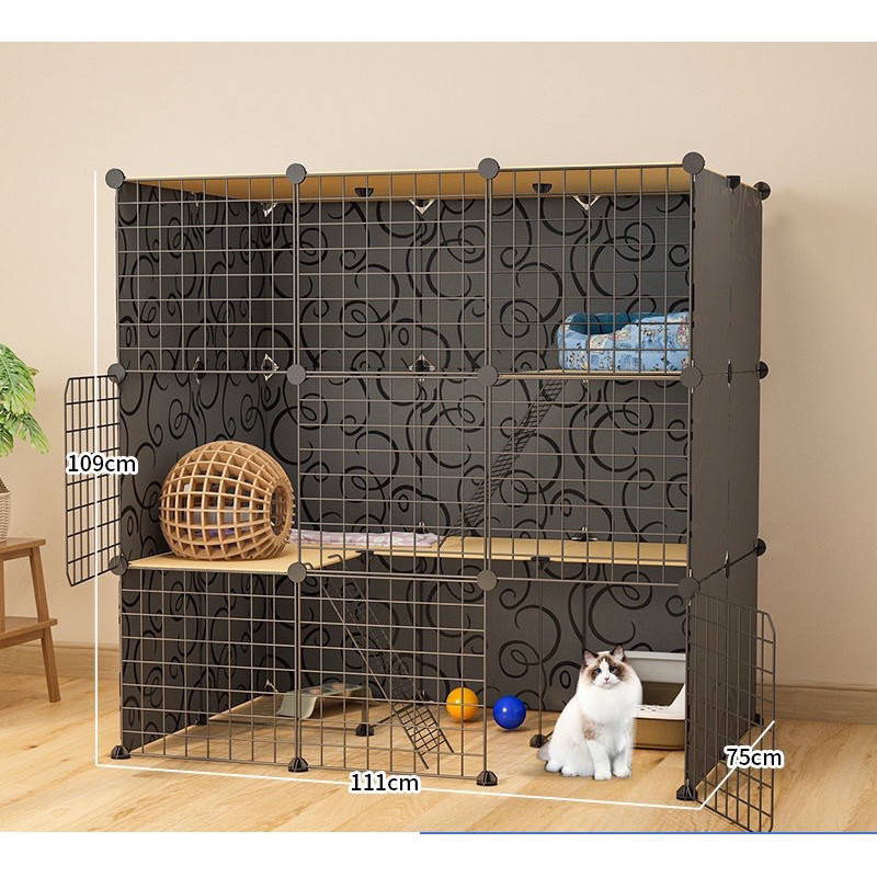 DIY Panel Pet Cage DIY Panel Grid Wire Netting Component Sangkar Kucing ...