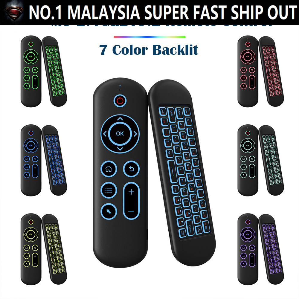 SP Remote Control M5 2.4G&Bt5.2 7 Color Backlit Wireless Air Mouse ...