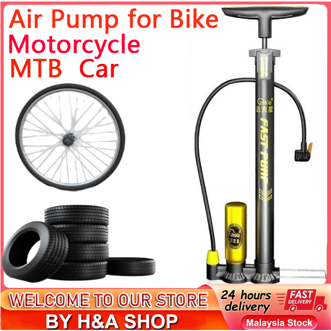 High Pressure Bicycle Pump With Gauge has 3 types of air pump，Balls ...