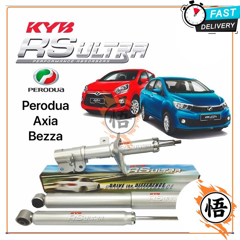 KAYABA RS ULTRA SHOCK ABSORBER FOR PERODUA AXIA/ BEZZA ~ FRONT AND REAR ...