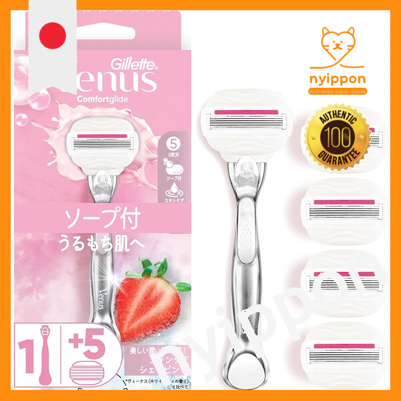 VENUS Razor for Women with Soap, Strawberry Field Scent, for Soft and ...