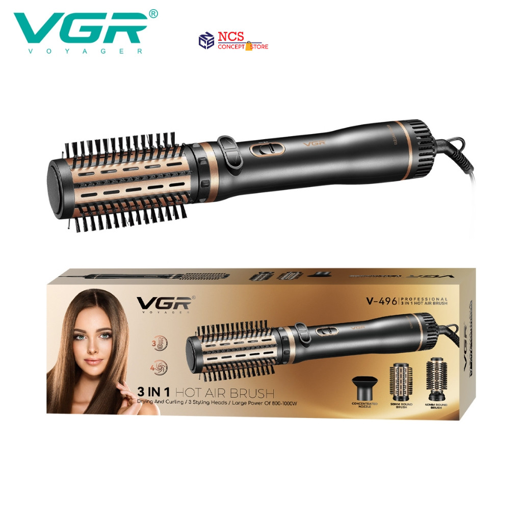 VGR V-496 Personal Care 3 In 1 Hot Air Brush Smooth Comb Electronic ...
