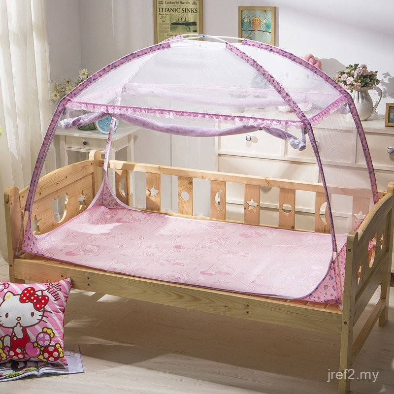 Children Mosquito Net Widened Stitching Bed Three-Open Door Yurt Baby ...