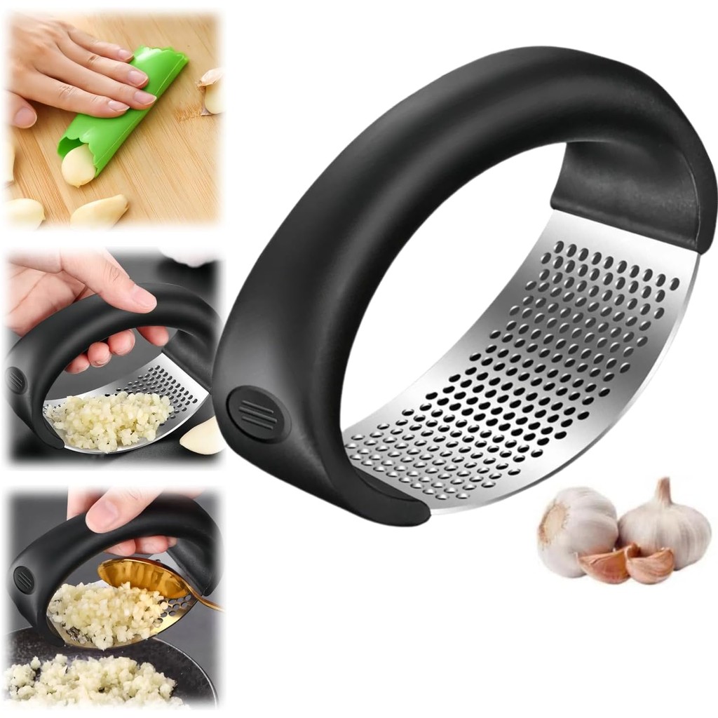 Garlic Press Rocker, 2024 Upgraded Version Stainless Steel Garlic ...