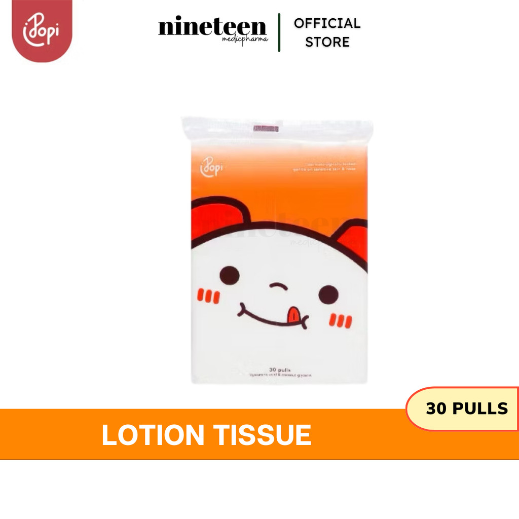 30 Pulls Popi LaLaLa To-go Lotion Soft Facial Tissues 4Ply for Delicate ...