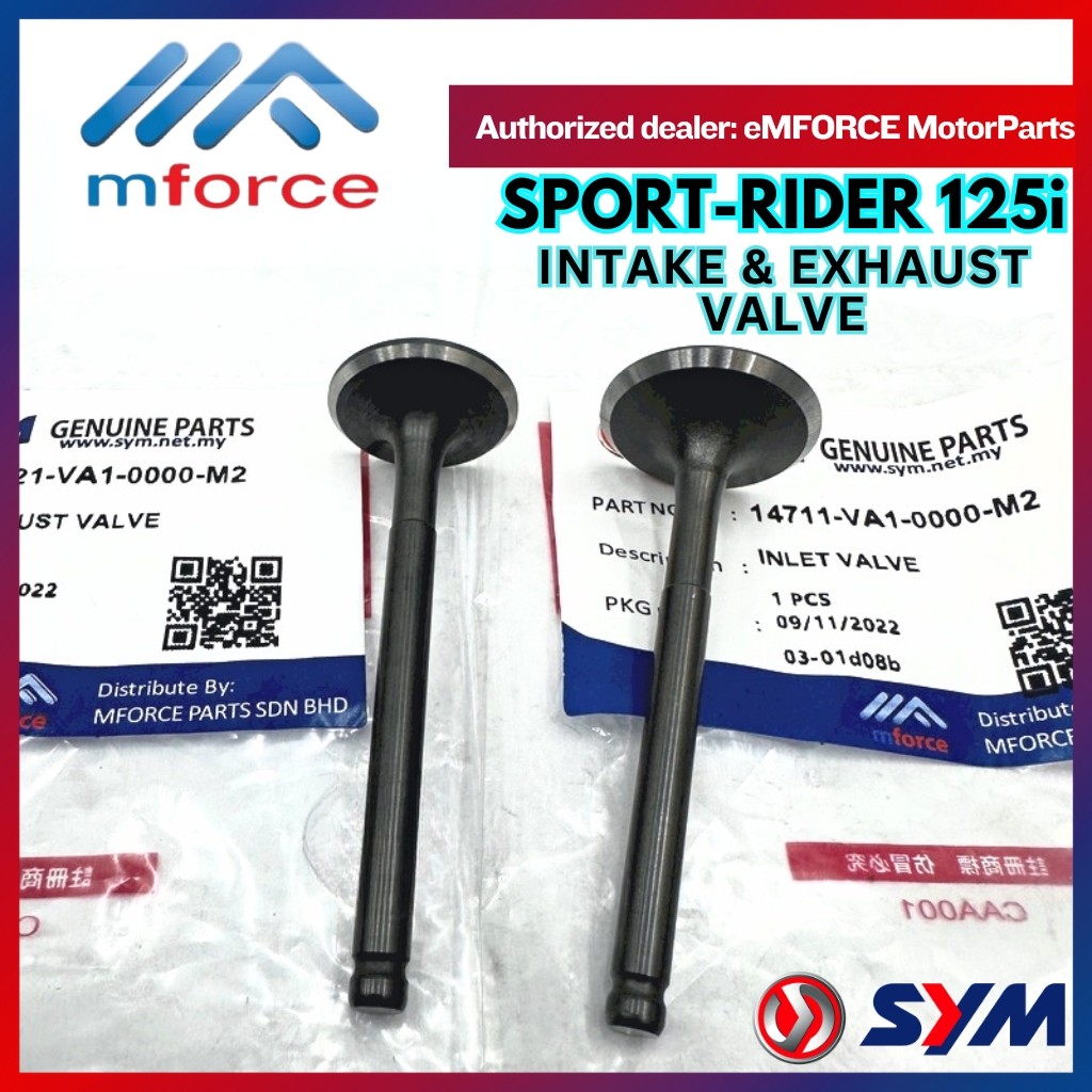 SYM SPORT RIDER 125i INTAKE & EXHAUST VALVE ENGINE VALVE SET IN EX ...