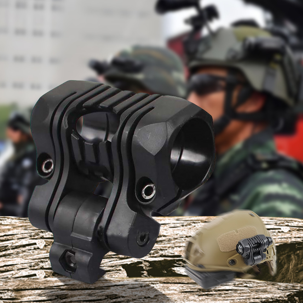 25mm 5 Gear Helmet Flashlight Holder Universal Helmet Light Clamp ...