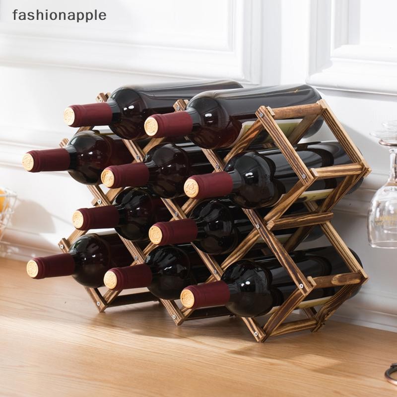 FAMY Red Wine Rack Wooden Display Rack Living Room Wine Cabinet Display ...