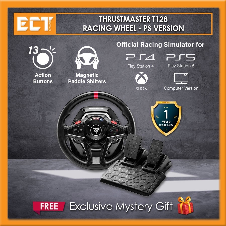 Thrustmaster T128 Racing Wheel (XBOX, PS4, PS5, PC) - 4160868 (PS) / 4468011 (XBOX) | Shopee ...