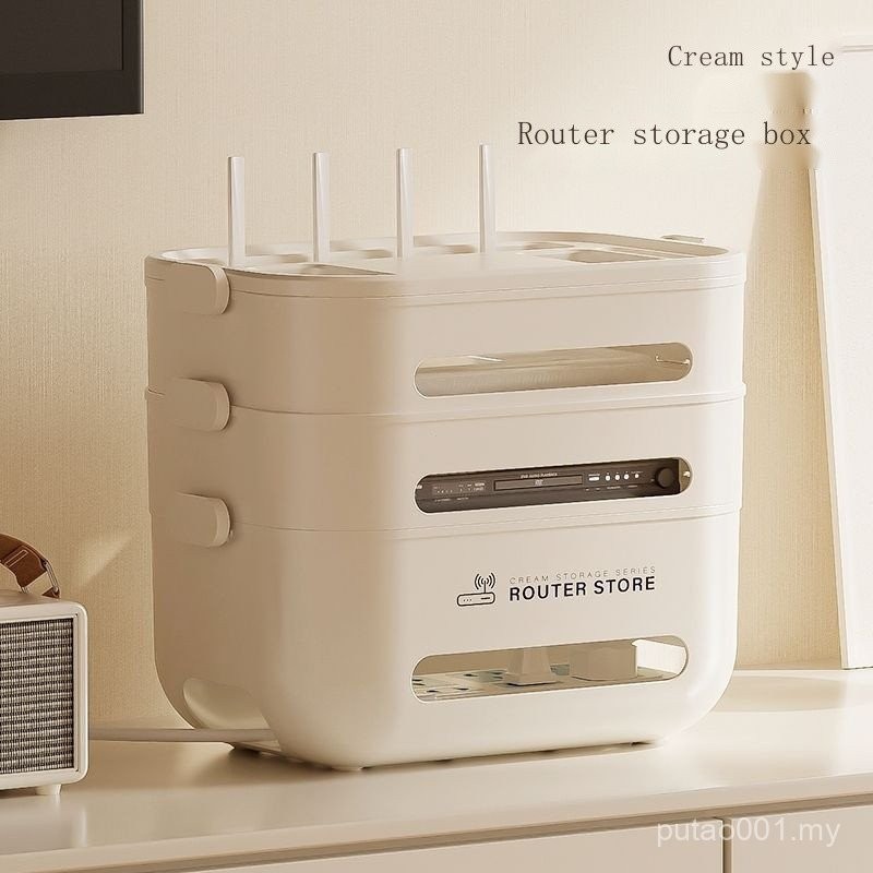 Router Wifi Storage Box Tv Set-Top Rack Socket Wire Organizer Desktop ...