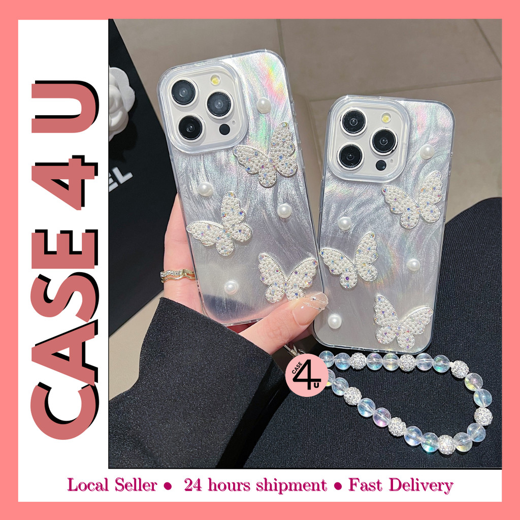 Oppo Reno 5F 10 11 12 13 13F Pro 4G 5G Luxury Elegant Silver Butterfly ...