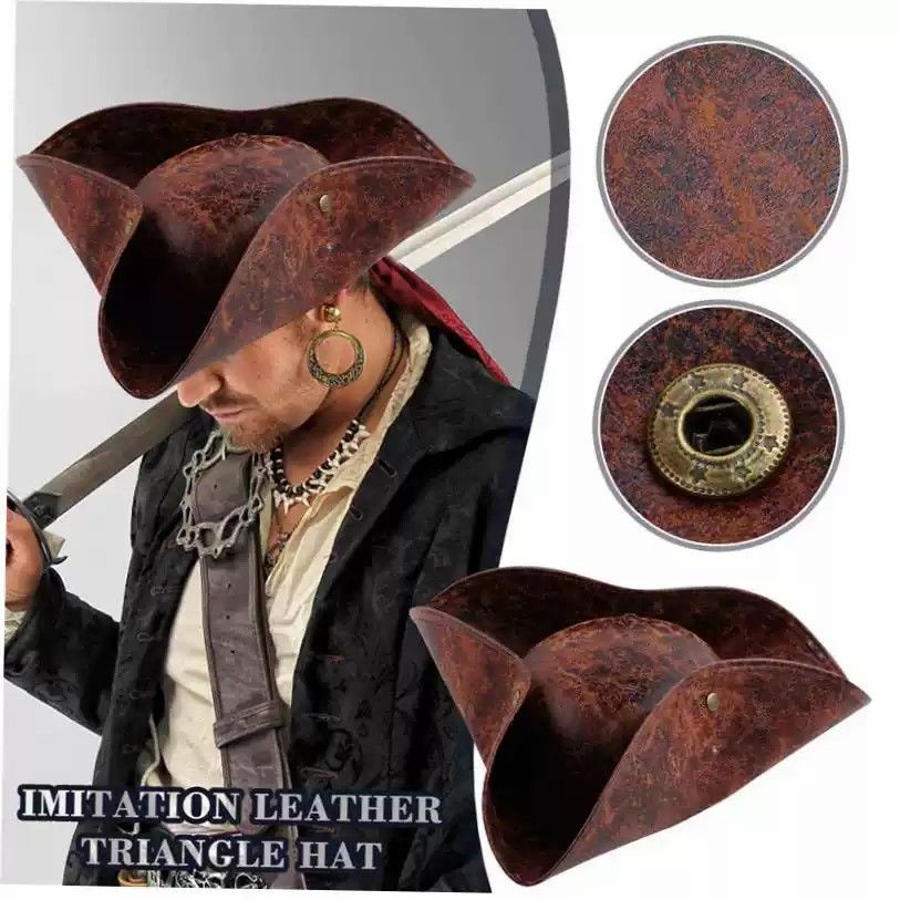 Pirates of the Caribbean Adult Children Captain Jack Hat Jack Wig Party ...