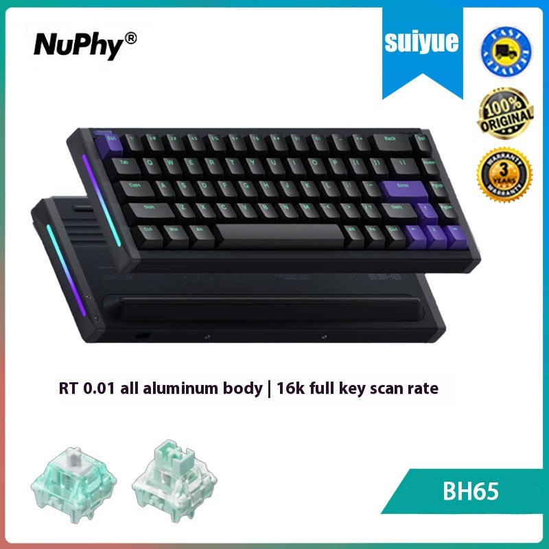 NuPhy BH65 all aluminum magnetic shaft keyboard for esports games, RT precision wired single ...