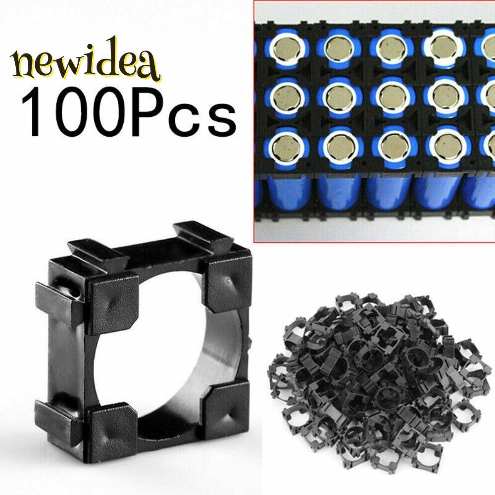 NEWIDEA 100Pcs/bag 18650 Battery Cell Holder, Cylindrical Plastic ...