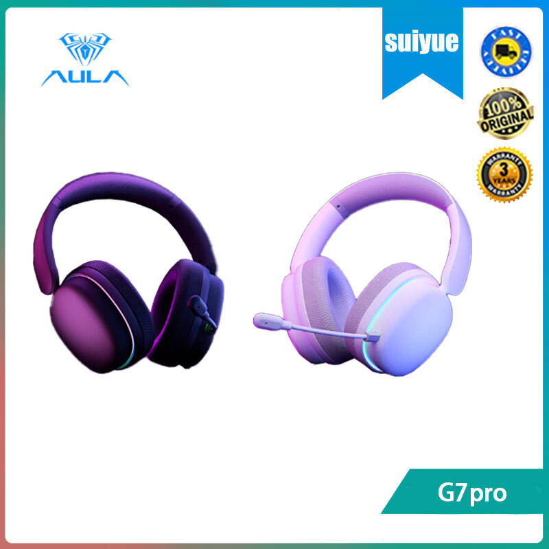 AULA G7/G7pro Wireless Gaming Earphones Head Mounted Esports Earphones Bluetooth/2.4G/Wired Low ...
