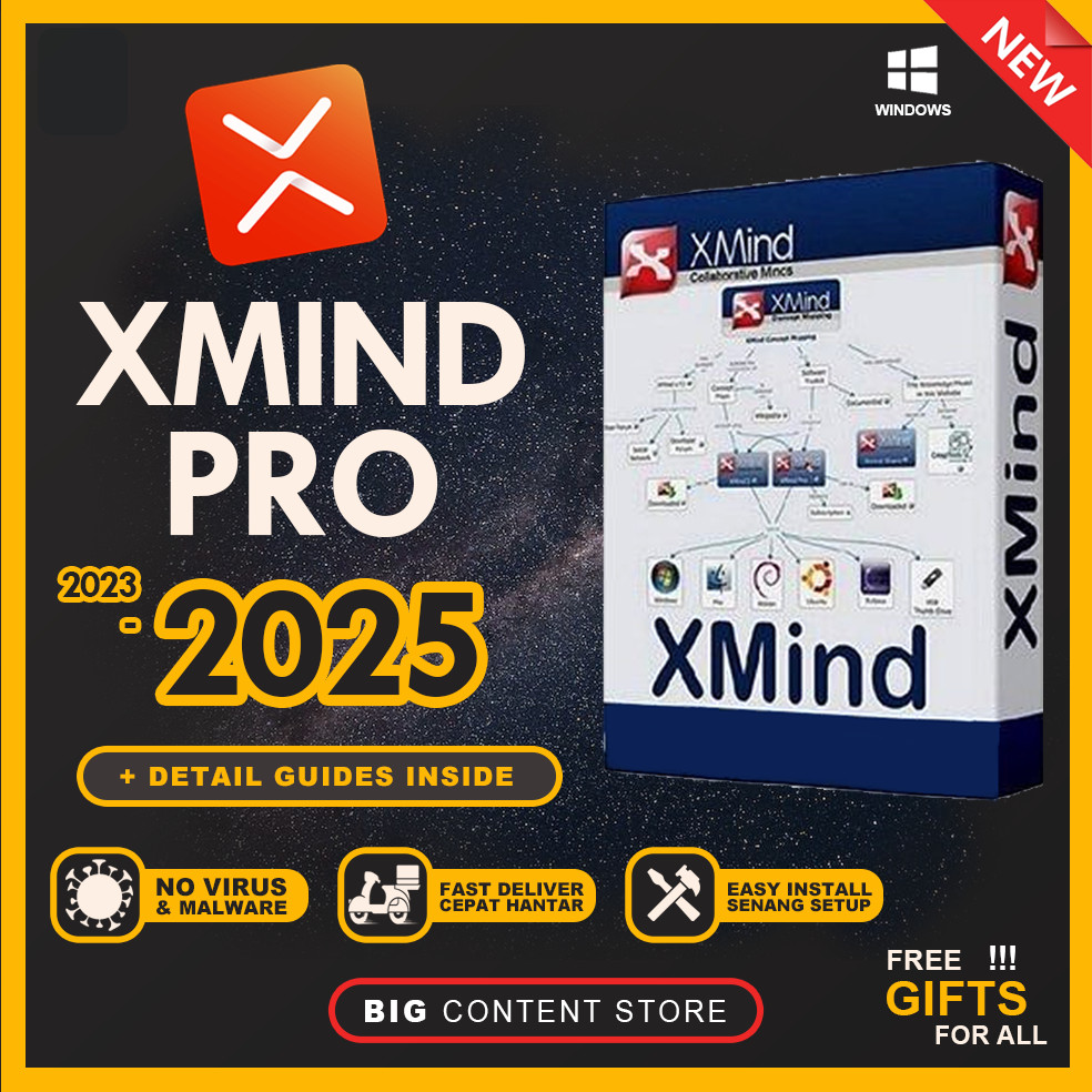 Xmind 2025 v26 💯 EASY INSTALL SOFTWARE 💯 LIFETIME PREMIUM 💯 FAST DELIVERY 💯 SAFE | Shopee Malaysia