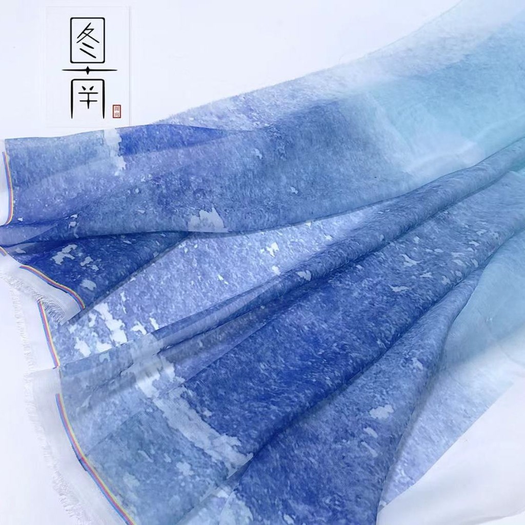 Tunan Dyed Color Smudge Fabric Hanfu Antique Skirt Horse Fabric ...