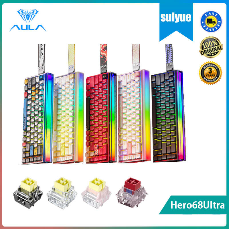 Aula HERO68HE Ultra Aluminum Pile Magnetic Axis Keyboard for RT Esports ...