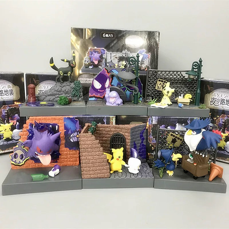 Ready Stock Free Shipping Pokémon Pikachu Gengar Night Hutong Dark Lane ...