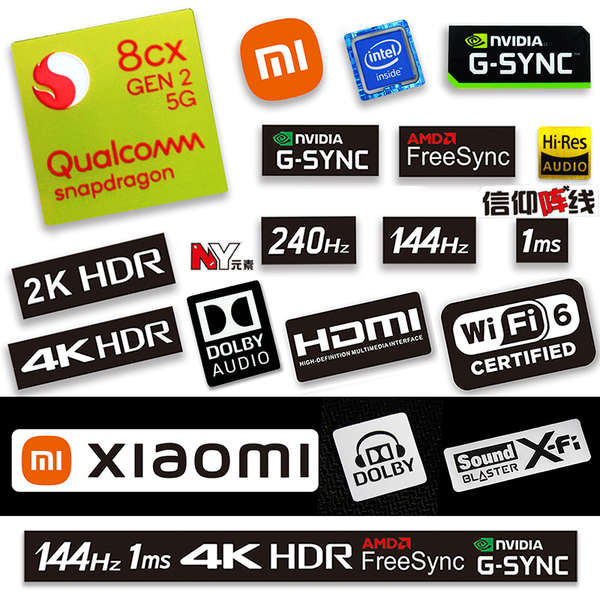 Metal Sticker Original Snapdragon Qualcomm 8CX 5G Mobile Phone Sticker ...