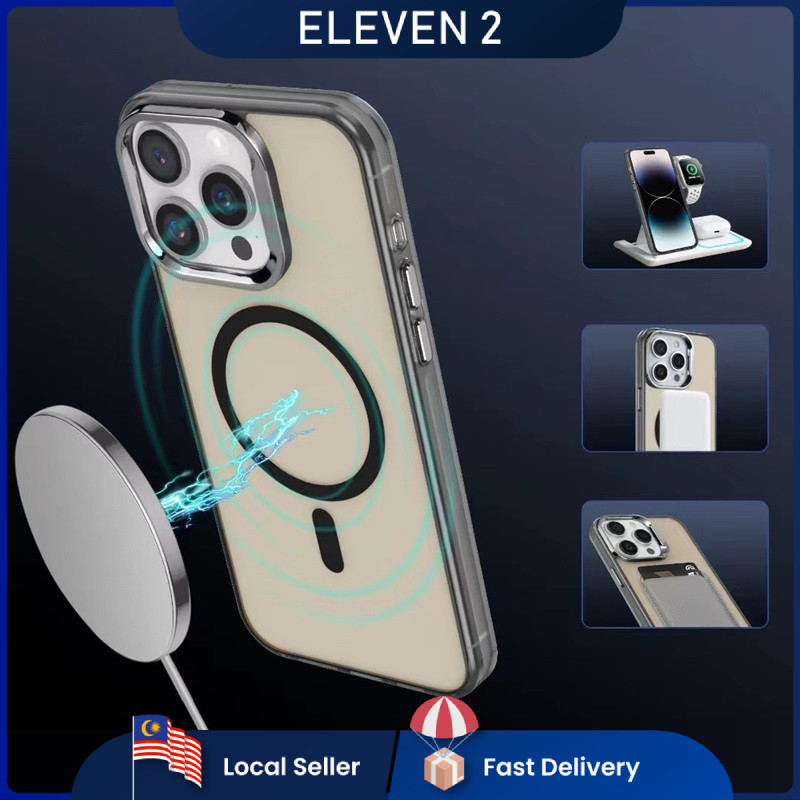 Sarung Pelindung IMD Cas Tanpa Wayar Magnetik Matte Mewah untuk iPhone ...